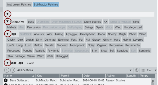 Sounds, Patches and the Browser | Reason Studios